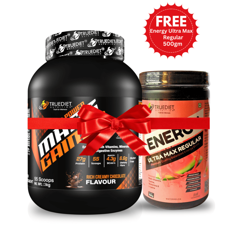 True Diet Mass Gainer 3kg (Rich Creamy Chocolate Flavor) + Energy Ultra ...